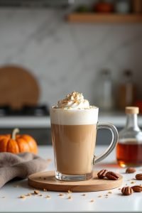 Cozy Maple Pecan Latte With Whipped Cream – A Nutty-Sweet Autumn Hug ...