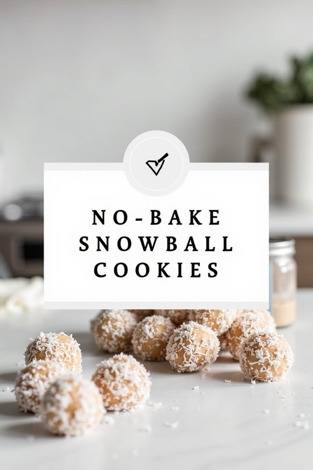 No-Bake Snowball Cookies - easy and delicious! - Pepper Basil