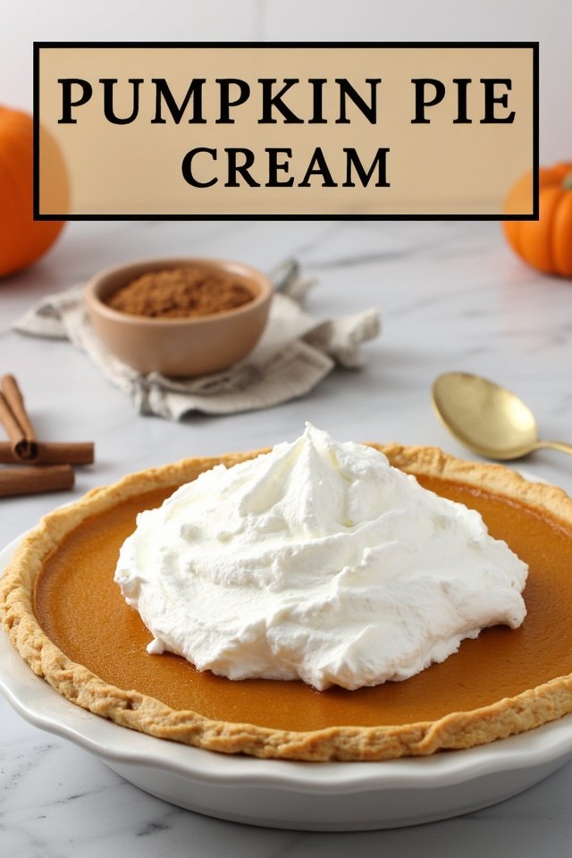 Pumpkin Pie With Whipped Cream - Pepper Basil